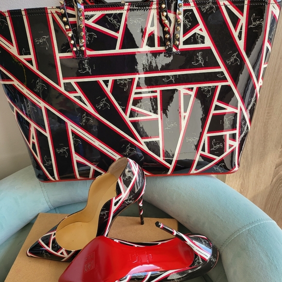 Christian Louboutin | Bags | Authentic Louboutin Shoes Matching Bag ...